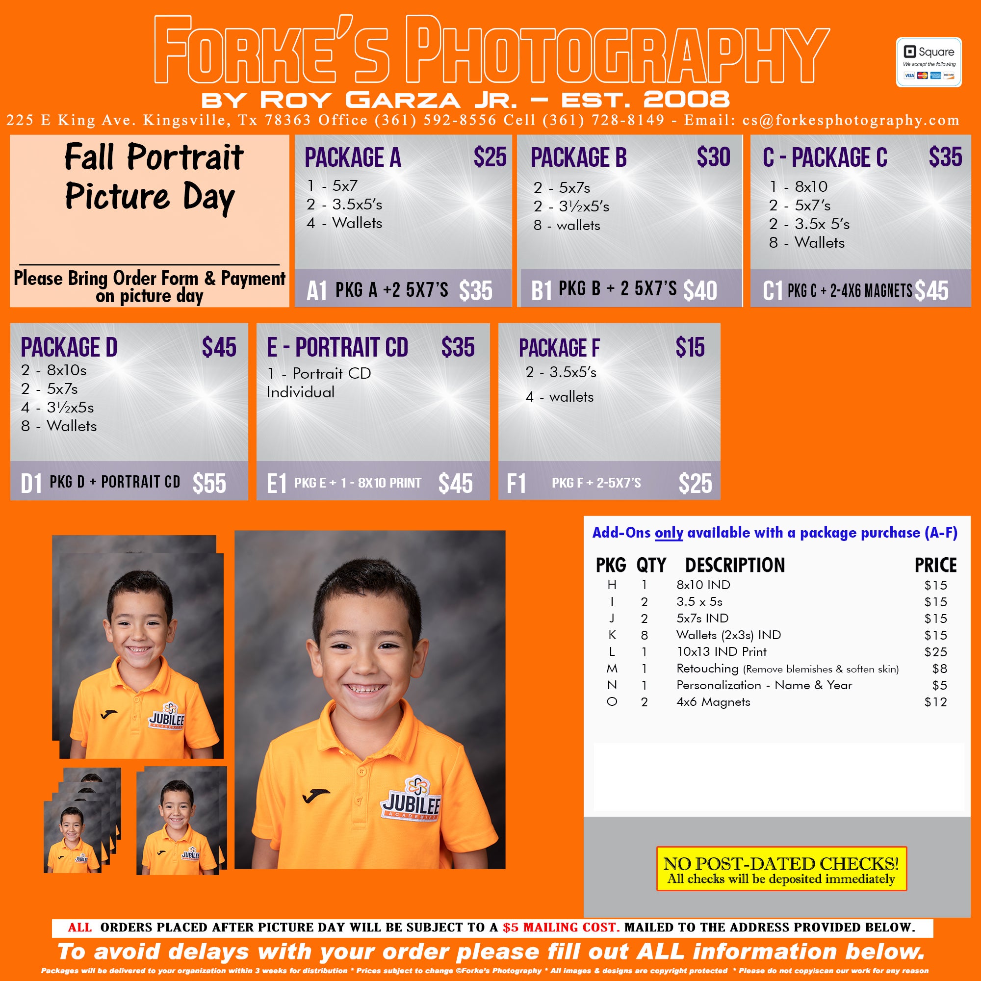 School Portrait Order Form | My Site